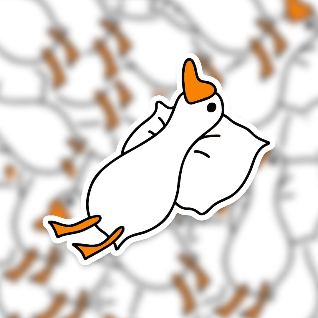 Tired Duck Vinyl Sticker | Laptop Sticker | Water Bottle Sticker ...