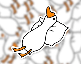 Duck With Knife Funny Meme Sticker | Laptop Sticker | Water Bottle ...