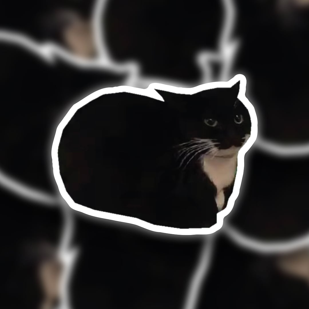 Maxwell the Cat Vinyl Sticker | Cat Meme Sticker | Laptop Sticker ...