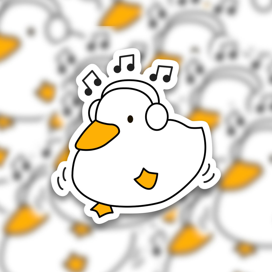 Cute Duck Dancing Sticker | Laptop Sticker | Water Bottle Sticker ...