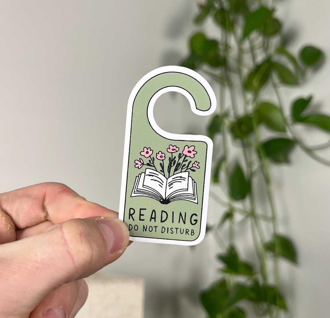 Reading Do Not Disturb Vinyl Sticker: Bookish Kindle Laptop Decal - Etsy