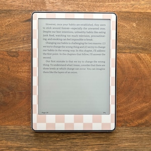 Beige Checkered Kindle Skin | Kindle Paperwhite Skins | Kindle Stickers ...