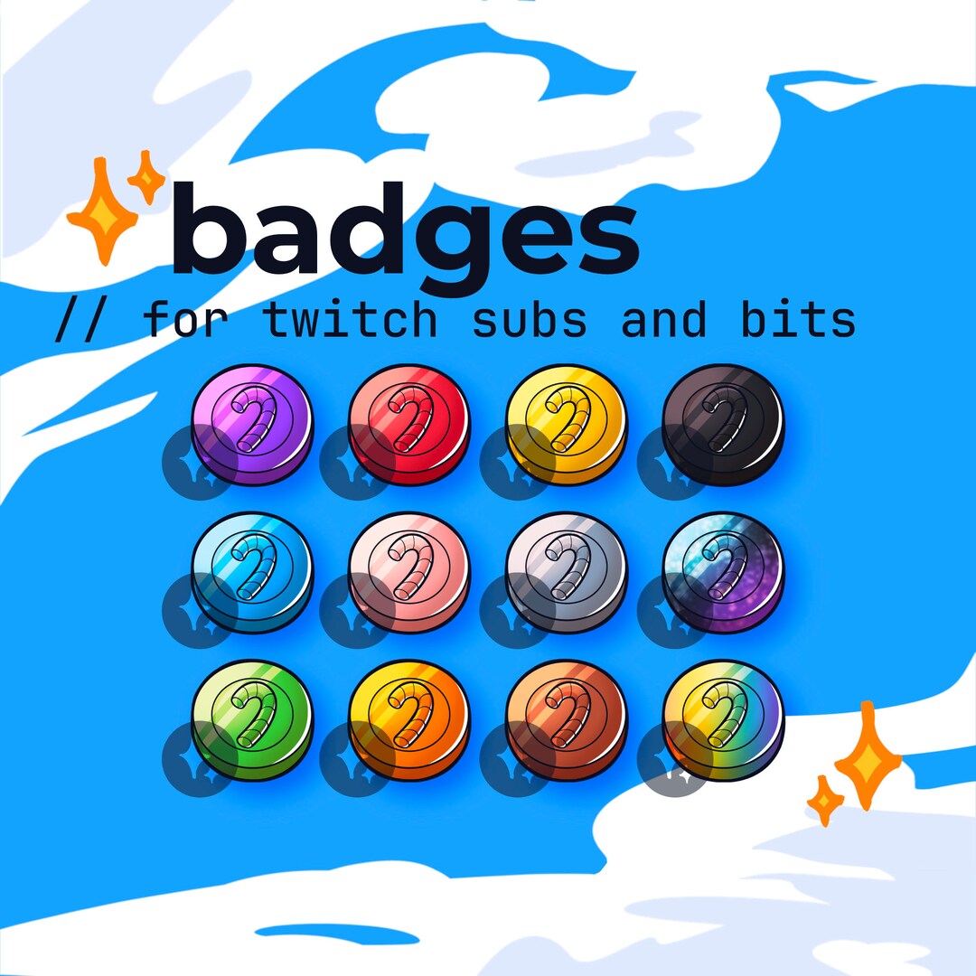 Twitch Sub Badges Coins Candy Cane Bundle // Cute Holiday Sweets Sub ...