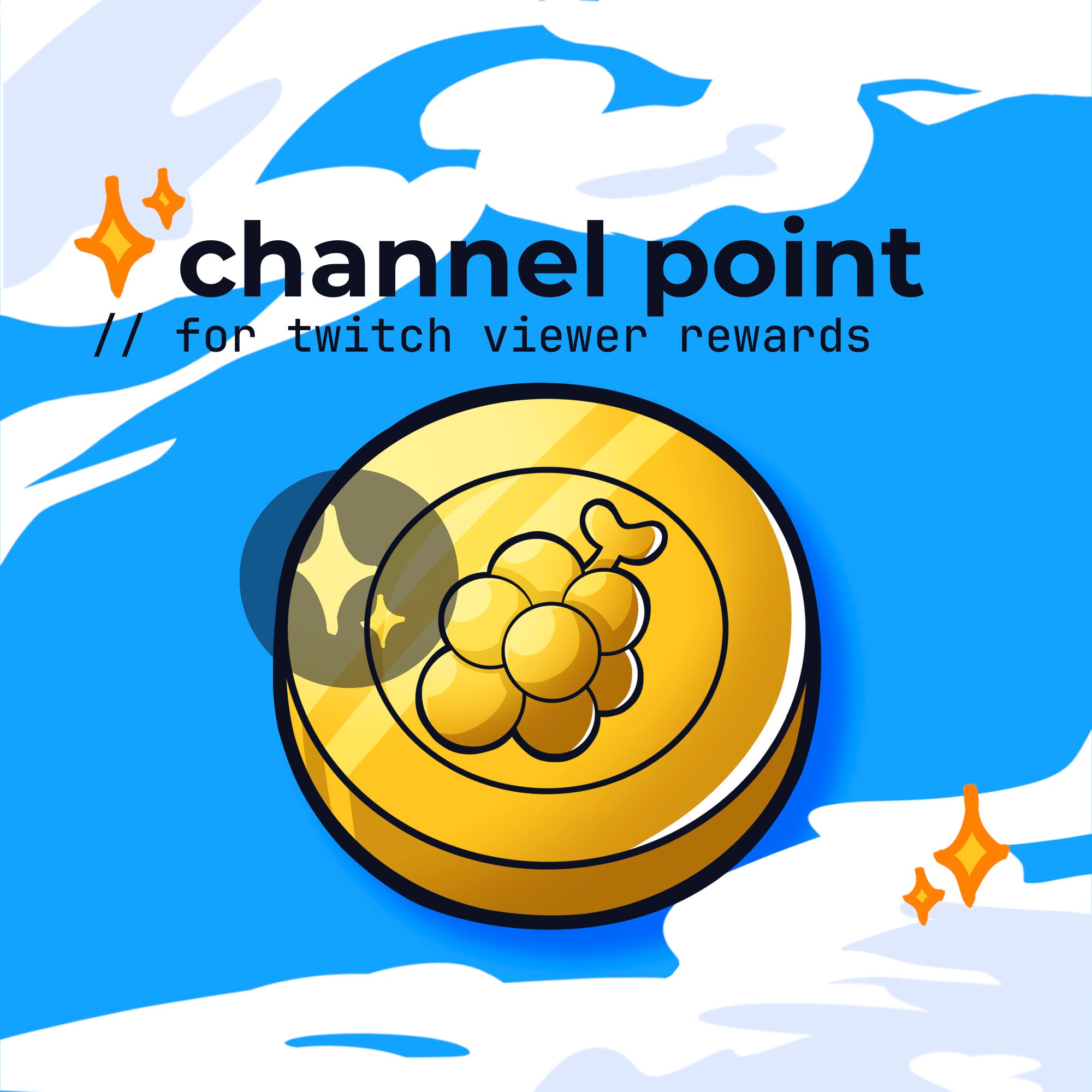 Twitch Grape Channel Points Coin Grapes // Cute Cottage Core Coins ...