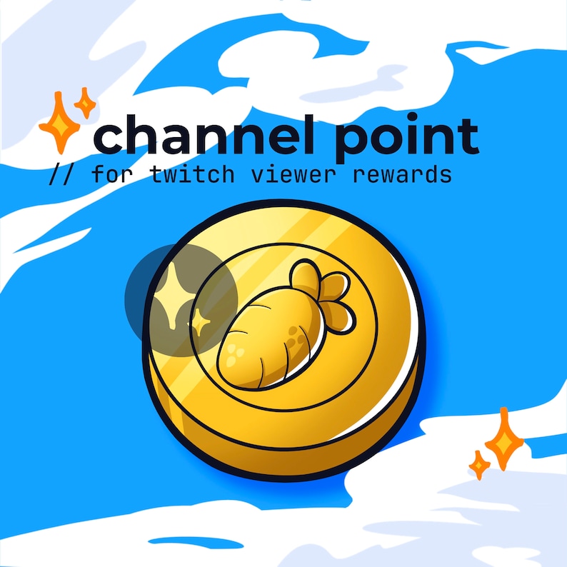 Twitch Channel Points Bunny Coin Carrot // Cute Cottage Core, Kawaii ...
