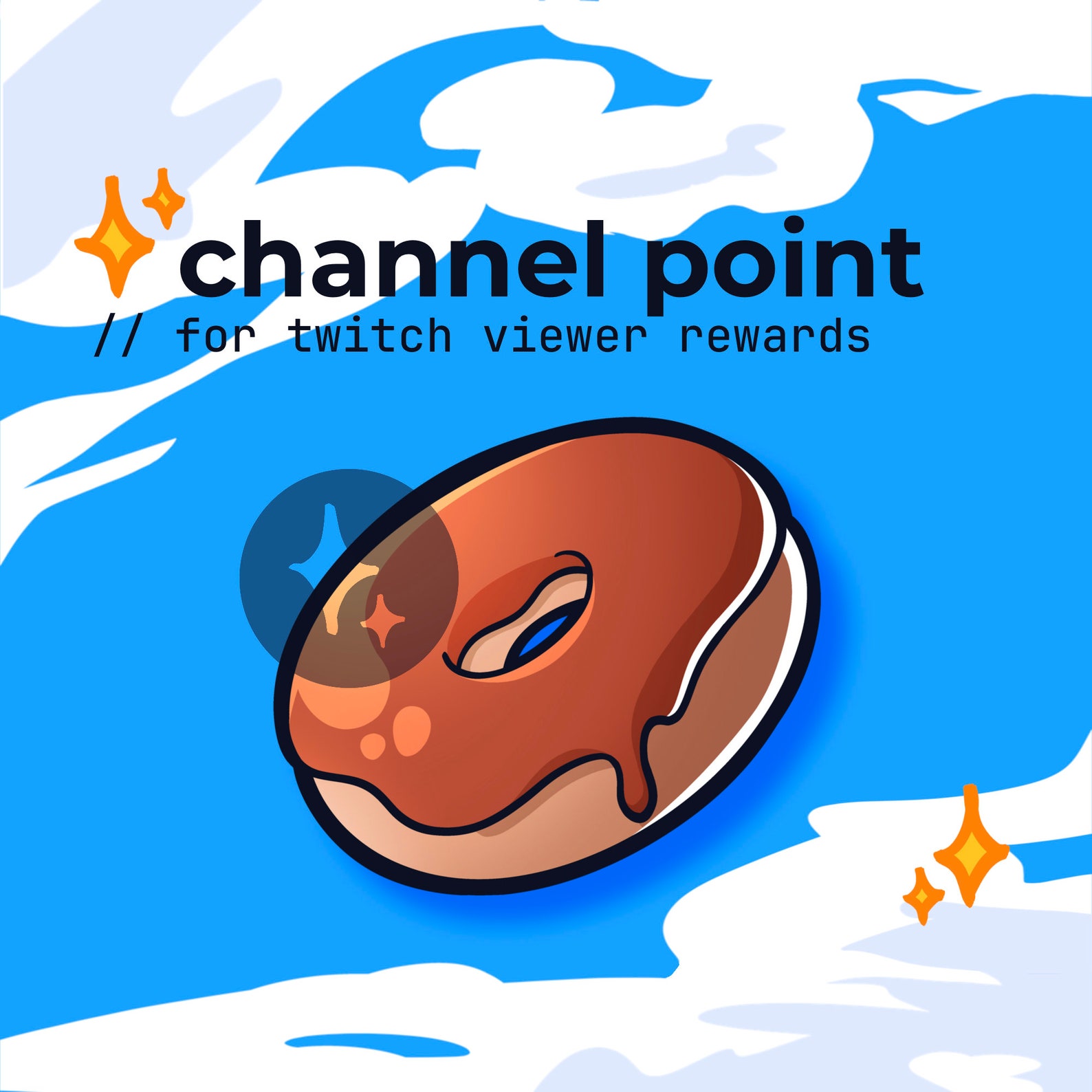 Twitch Channel Points Chocolate Donut // Cozy Bakery Badges Twitch ...