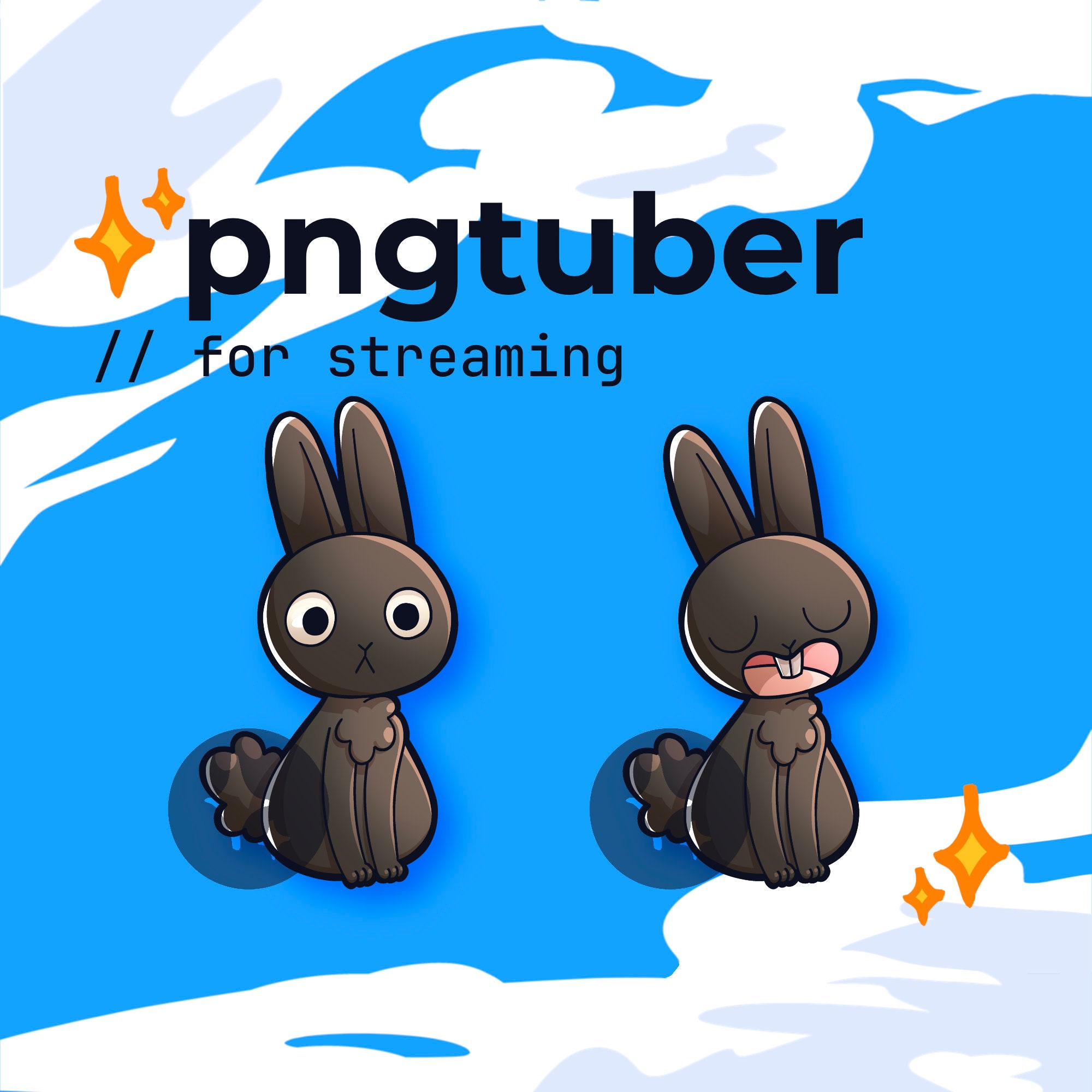 Pngtuber Brown Bunny // Twitch Vtuber, Youtube Streaming, Furry Friends ...