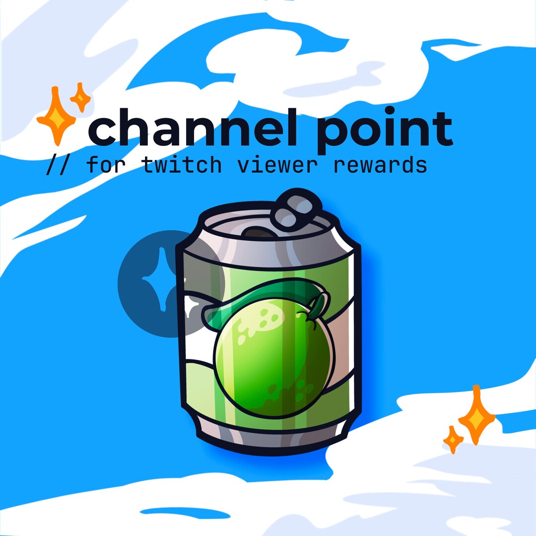 Lemonade Lime Soda Pop Twitch Channel Point // Kawaii Hydrate Emote ...