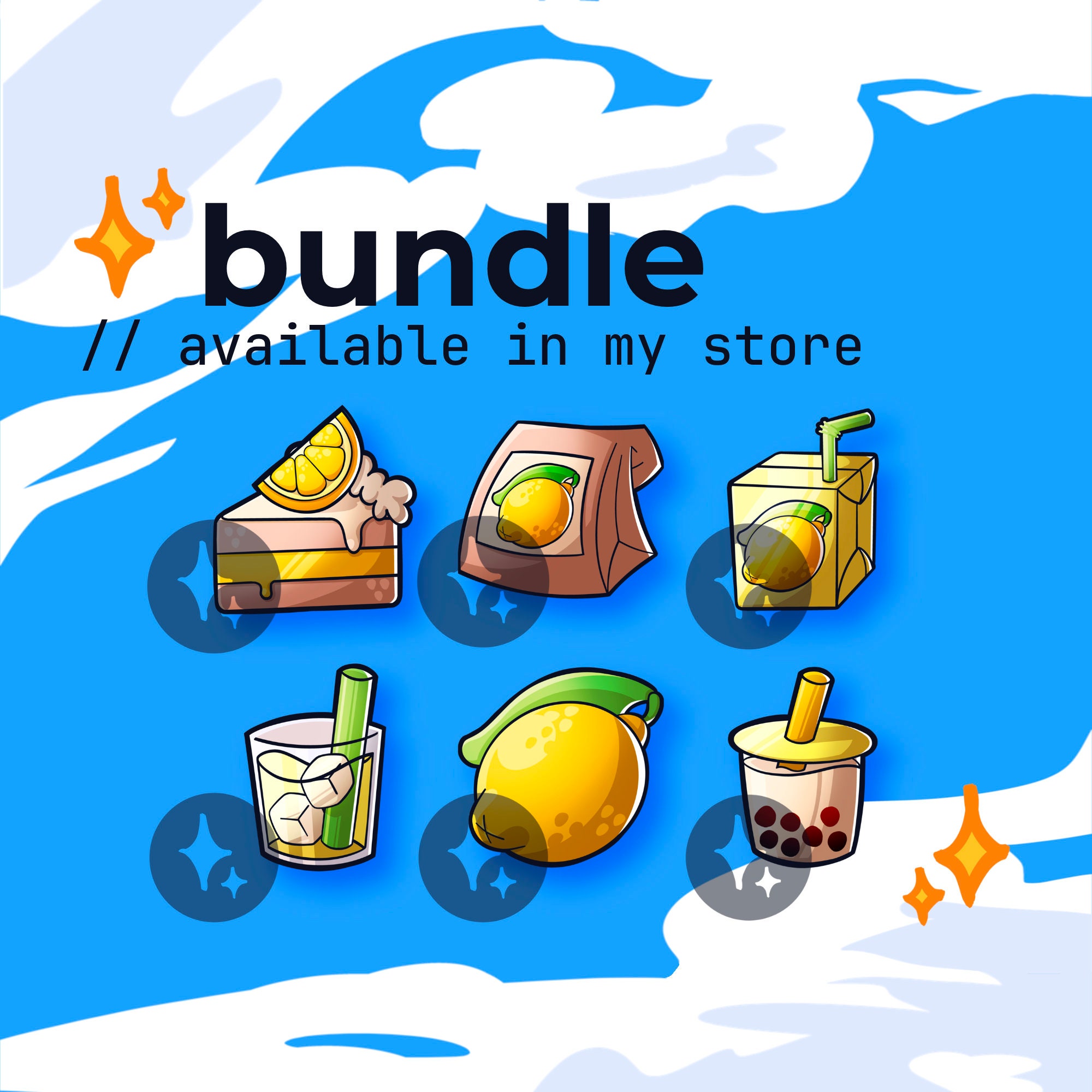 Lemon Cake Twitch Channel Point // Cute Birthday Emote, Anniversary ...