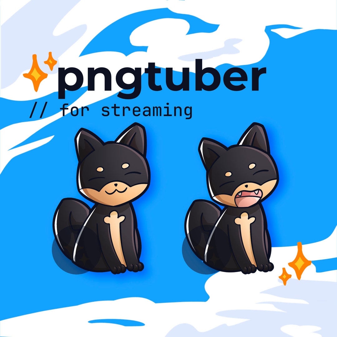 Pngtuber Black Shiba Inu // Twitch Vtuber, Youtube Streaming, Furry ...