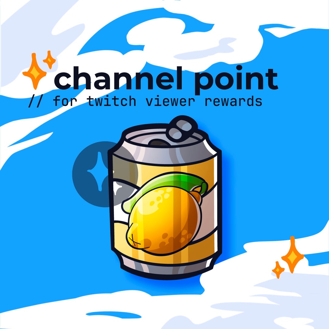 Lemonade Lemon Soda Pop Twitch Channel Point // Kawaii Hydrate Emote ...
