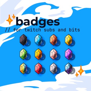 Twitch Sub Badges Rupee // Diamond Bit Badges, Cheer Rupee Subscriber ...