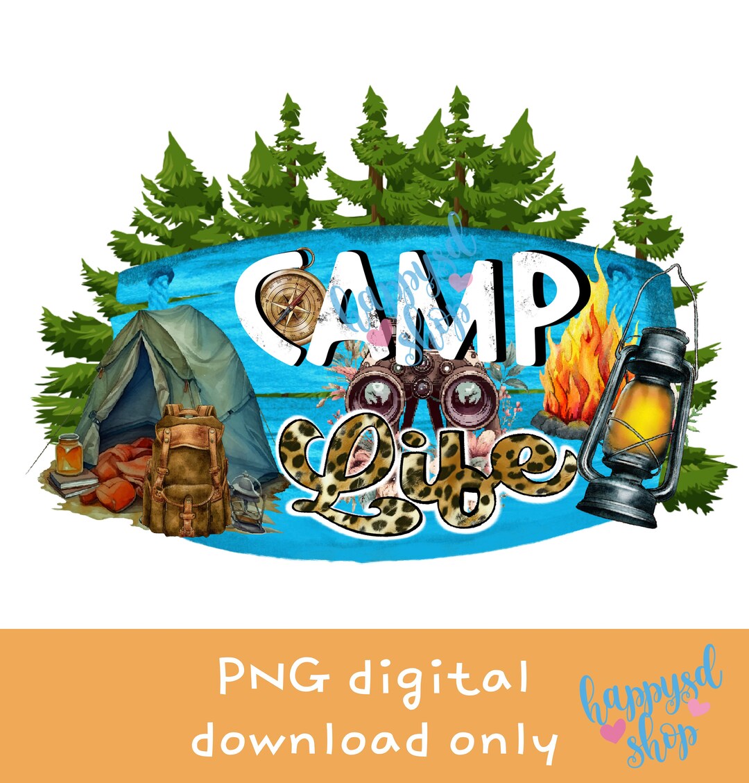 Camp Life Png, Camping Sublimation Design, Camp Lover, Leopard Digital ...