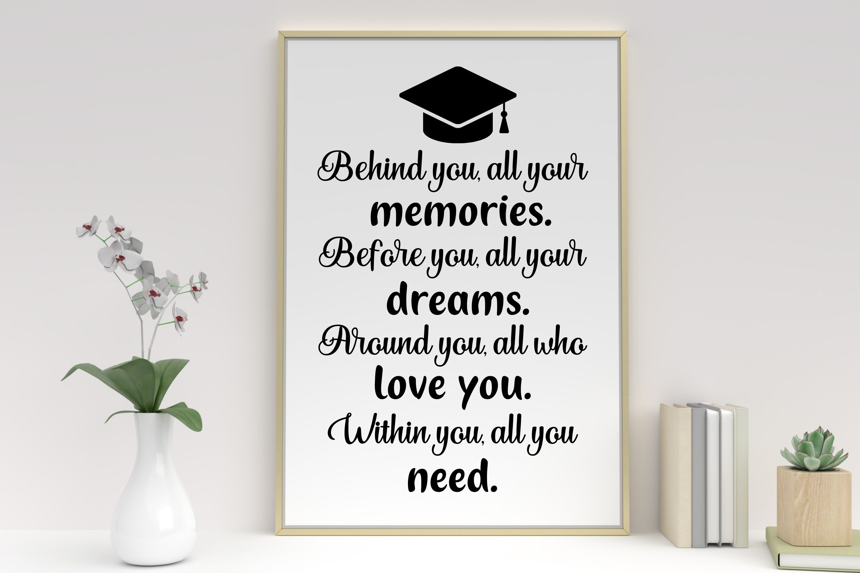 Graduation SVG, Behind You, All Your Memories SVG, Graduate Quote ...