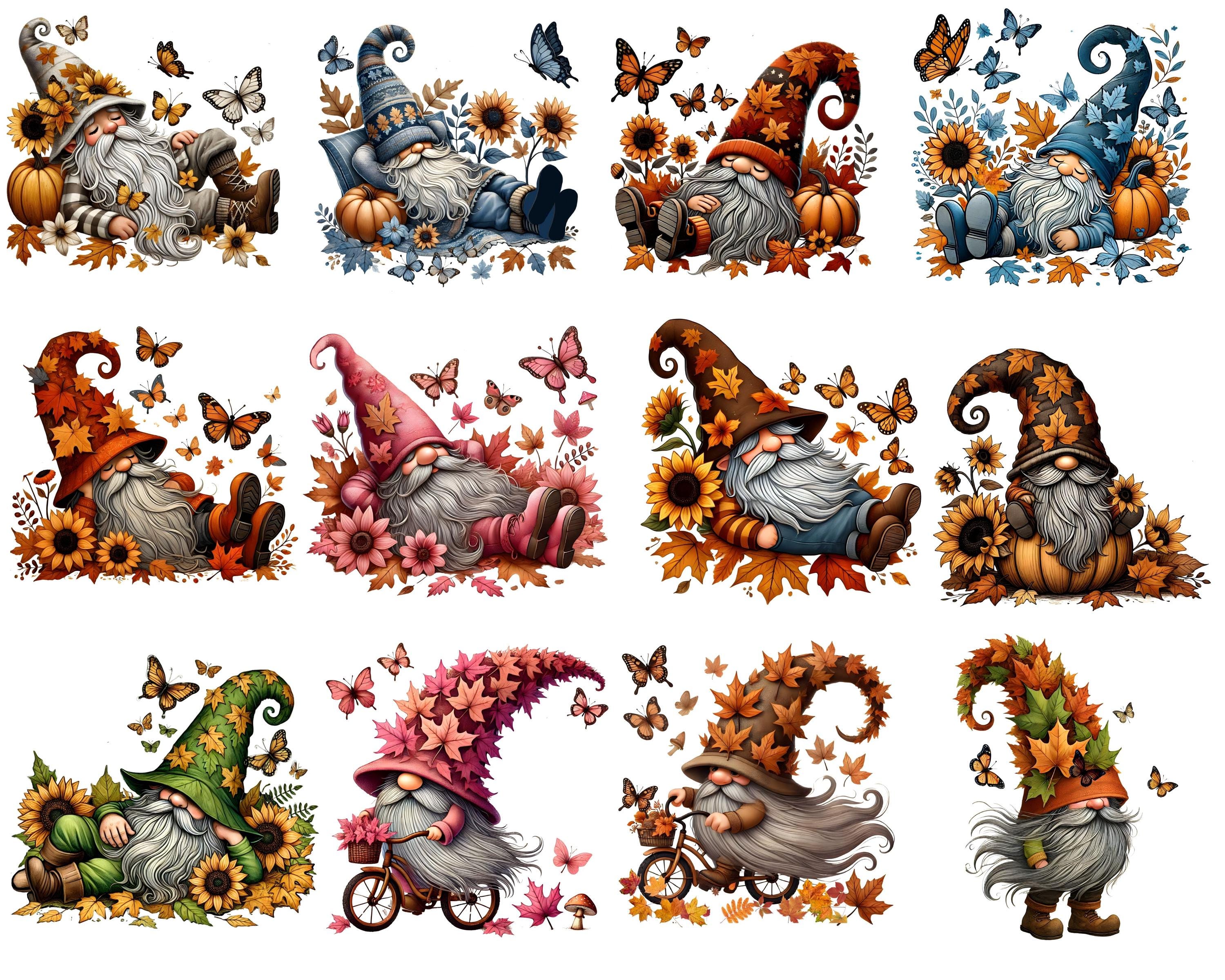 Autumn Gnomes Clipart Bundle, 34 PNG Autumn Clipart, It's Fall Y'all ...