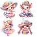 Cute Pig Watercolor Clipart, Piglet Clip Art PNG, 28 Watercolor ...