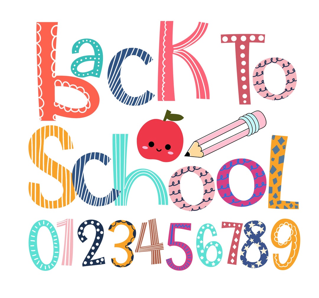Fun Doodle Alphabet Letters Back to School PNG L Lowercase A-z L Number ...