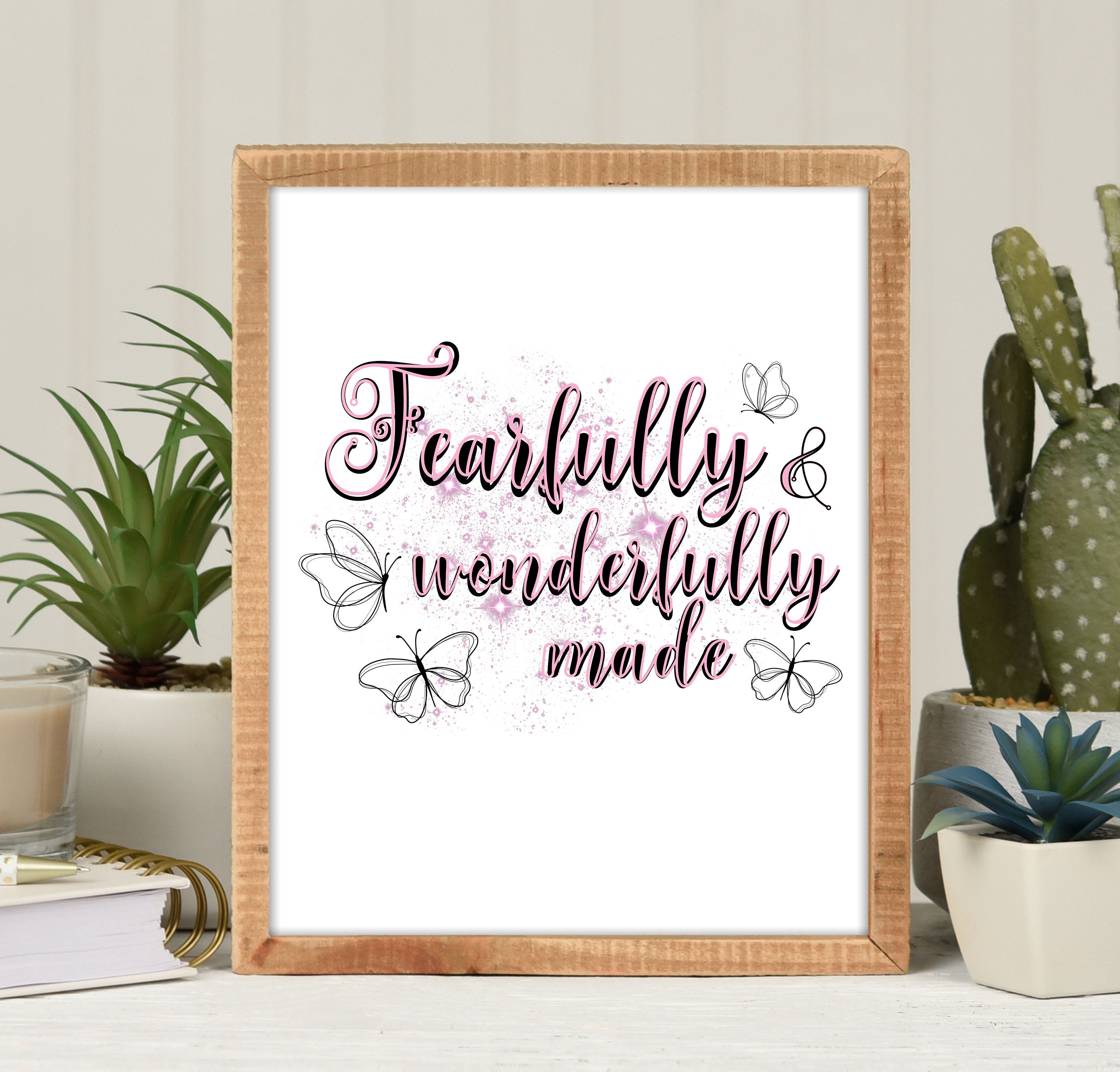 Fearfully and Wonderfully Made PNG, Bible Verse PNG, Scripture Png ...