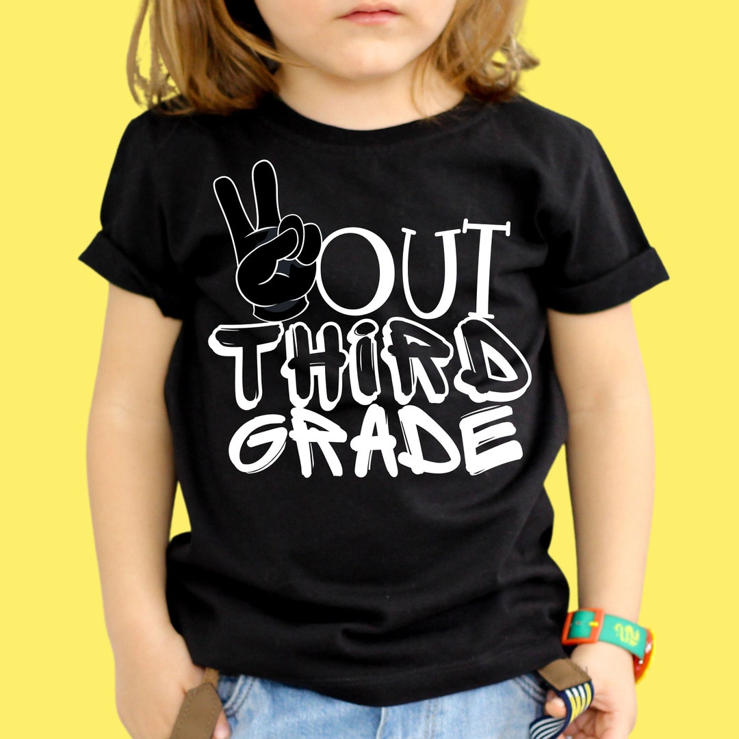 Peace Out 3rd Grade Svg, Last Day of School, Third Grade Svg, Kids End ...