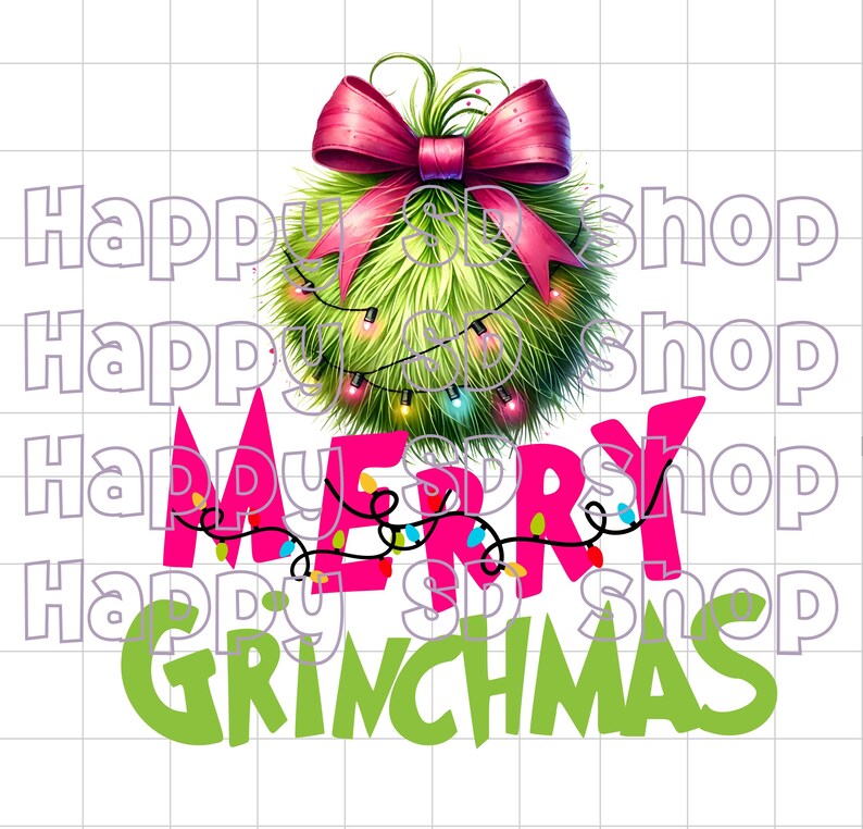 Pink Merry Grinchmas Png, Christmas Png, Merry X-mas, Trendy Christmas ...