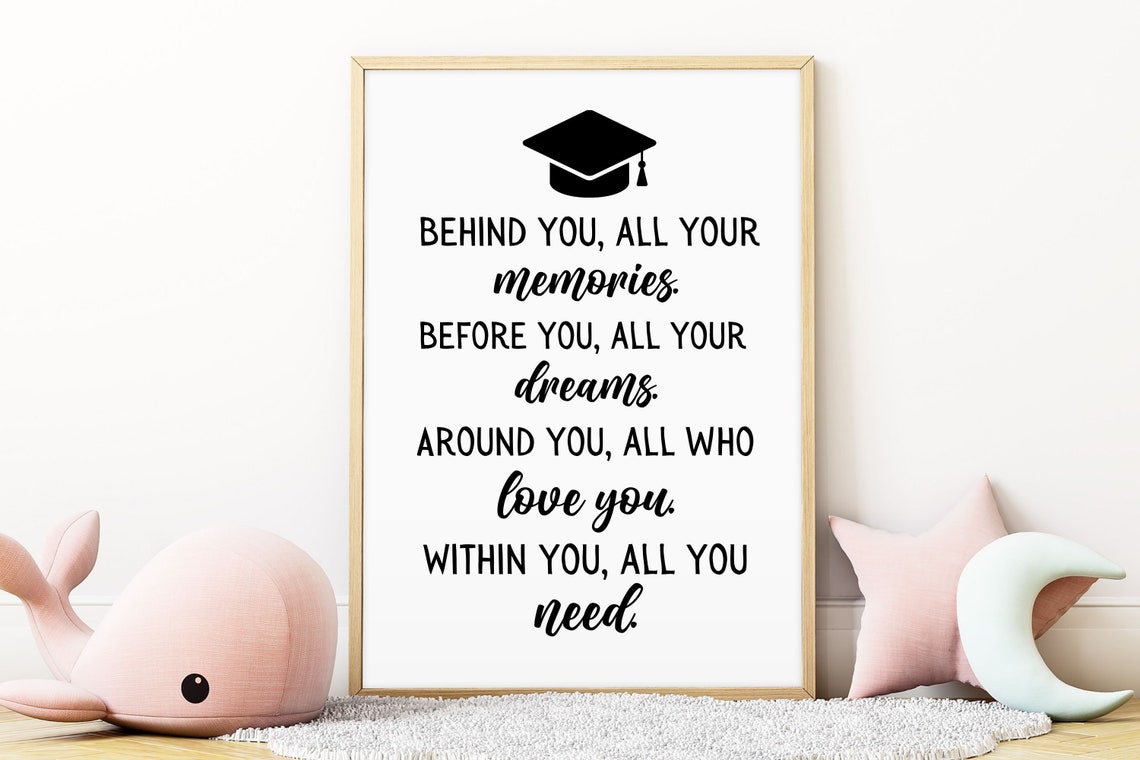 Behind You, All Your Memories SVG, Graduation SVG, Graduate Quote, Cricut File - Etsy