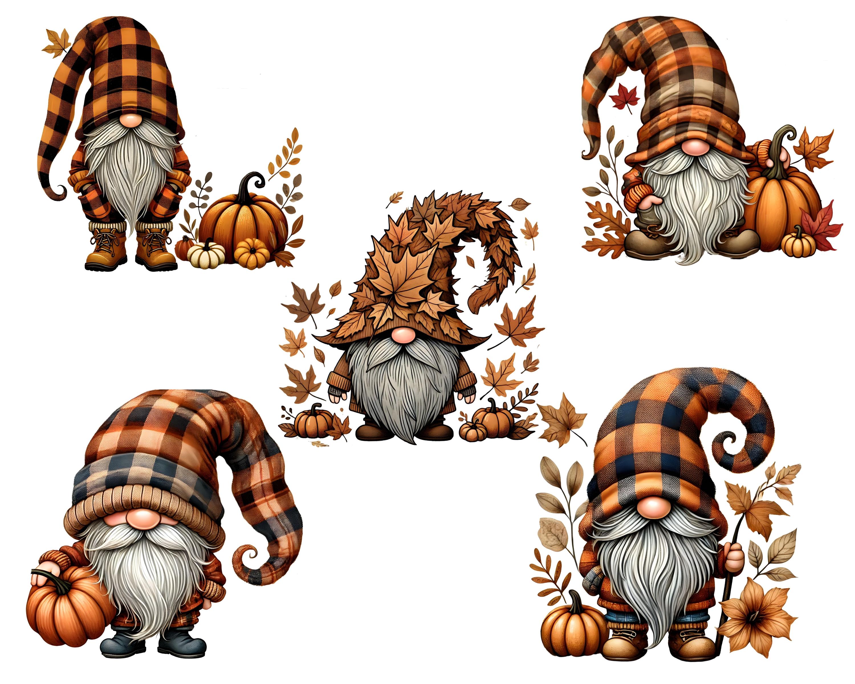 Autumn Gnomes Clipart Bundle, 34 PNG Autumn Clipart, It's Fall Y'all ...