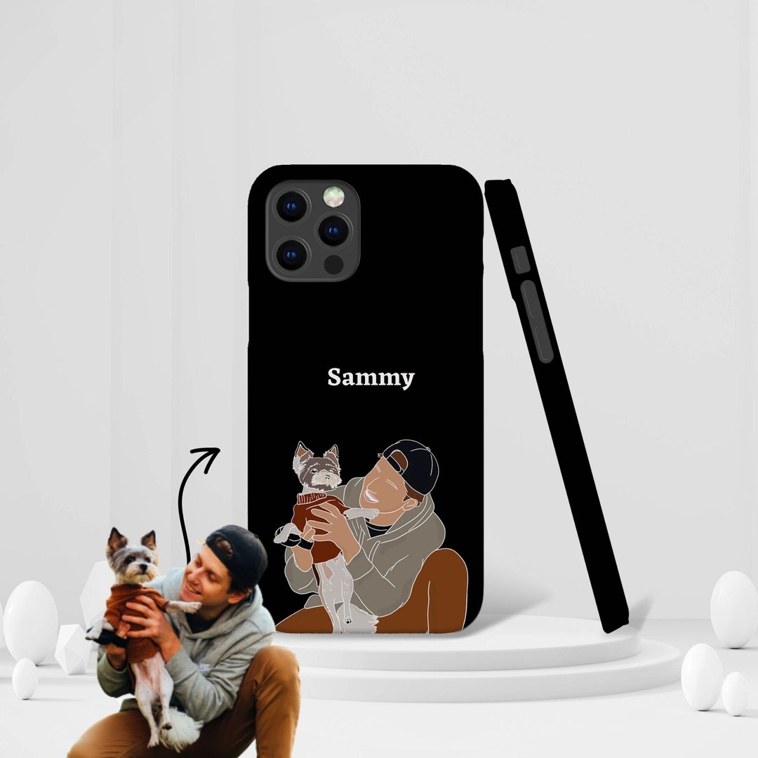 Custom Line Art From Picture Phone Case iPhone 14 13 12 11 Pro Max Mini ...