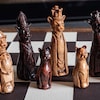 Made to Order Chess Set, Reynard the Fox Design in a Stone and Walnut ...