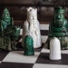 Made to Order – Chess Set, Reynard the Fox Design in a Stone and Walnut ...