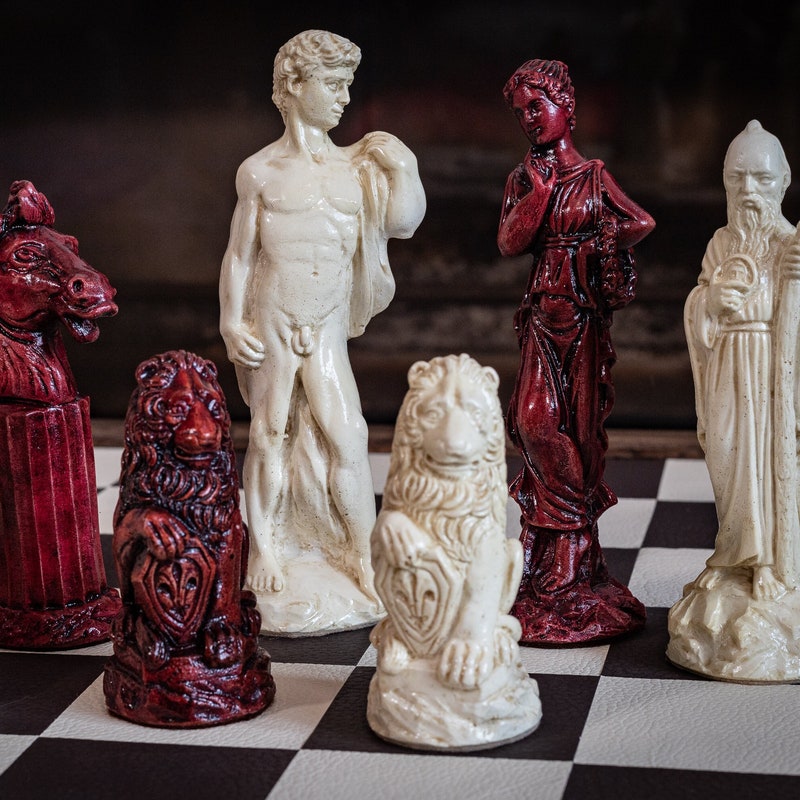 Red Chess Board - Etsy