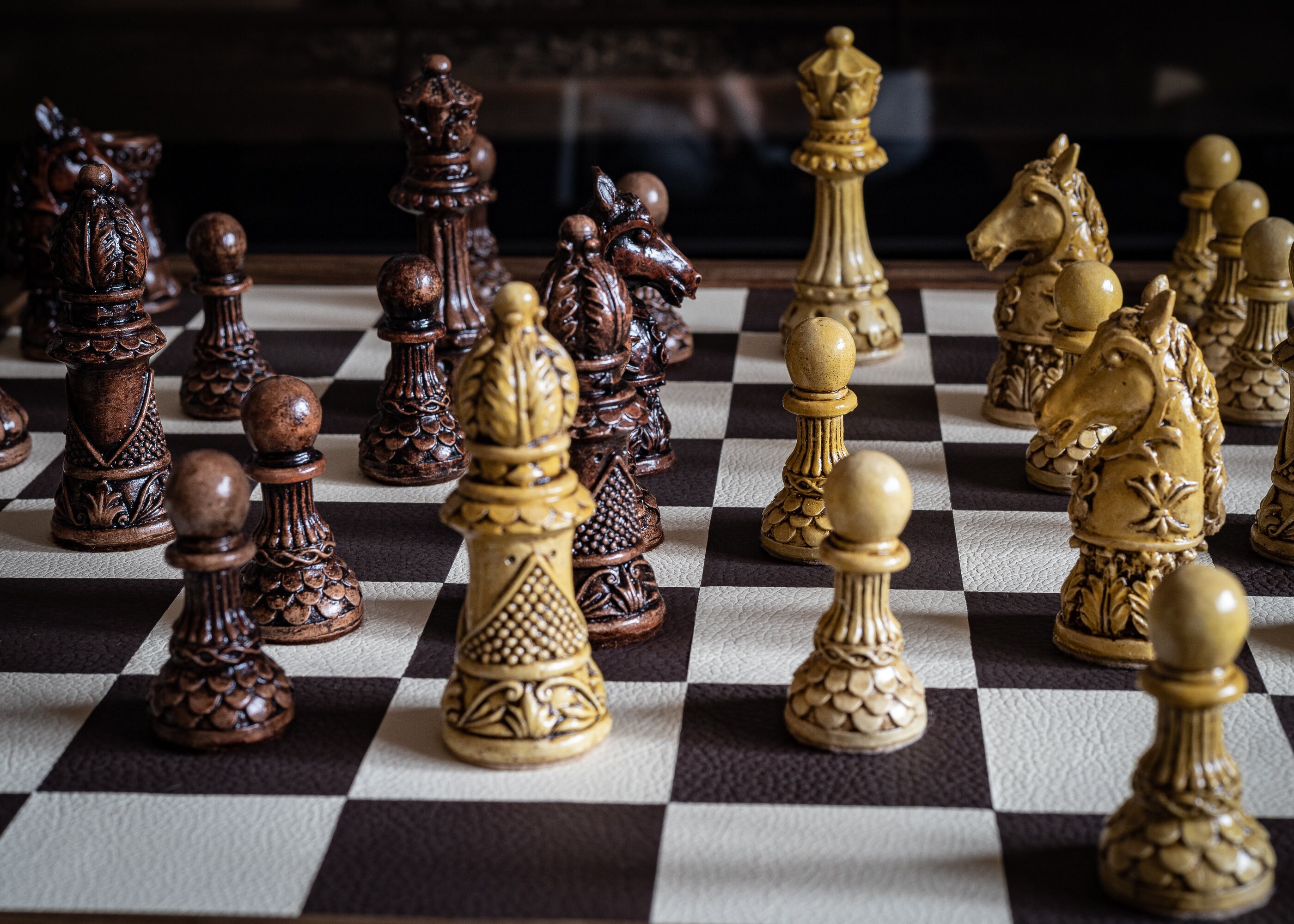 Made to Order Chess Set Ornate Staunton Design in Aged | Etsy