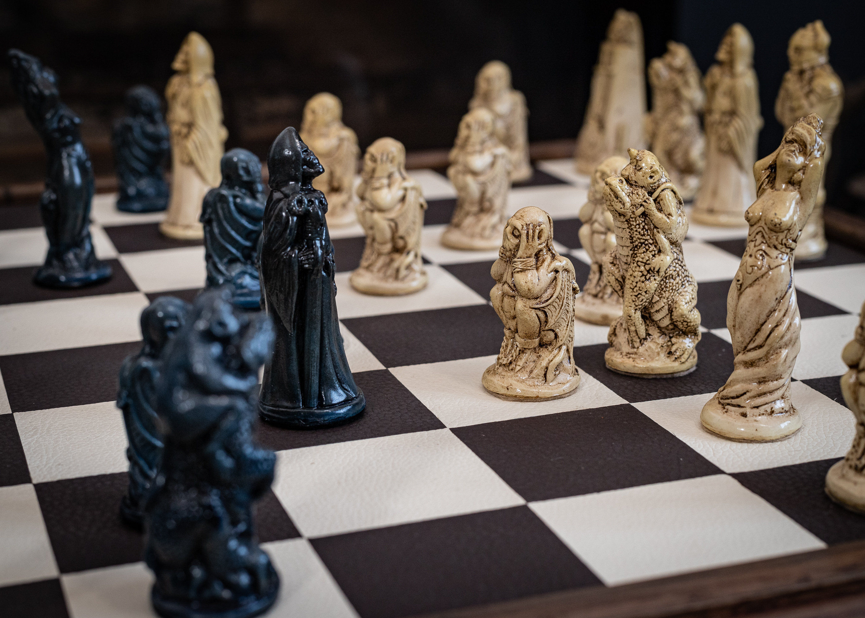 Made to Order – Chess Set, Fantasy Warlord Design in an Aged Cream and ...