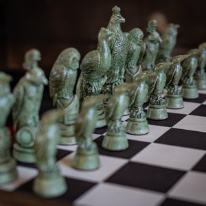 Made to Order - Chess Set, British Birds, Similar to the Set in Blade ...