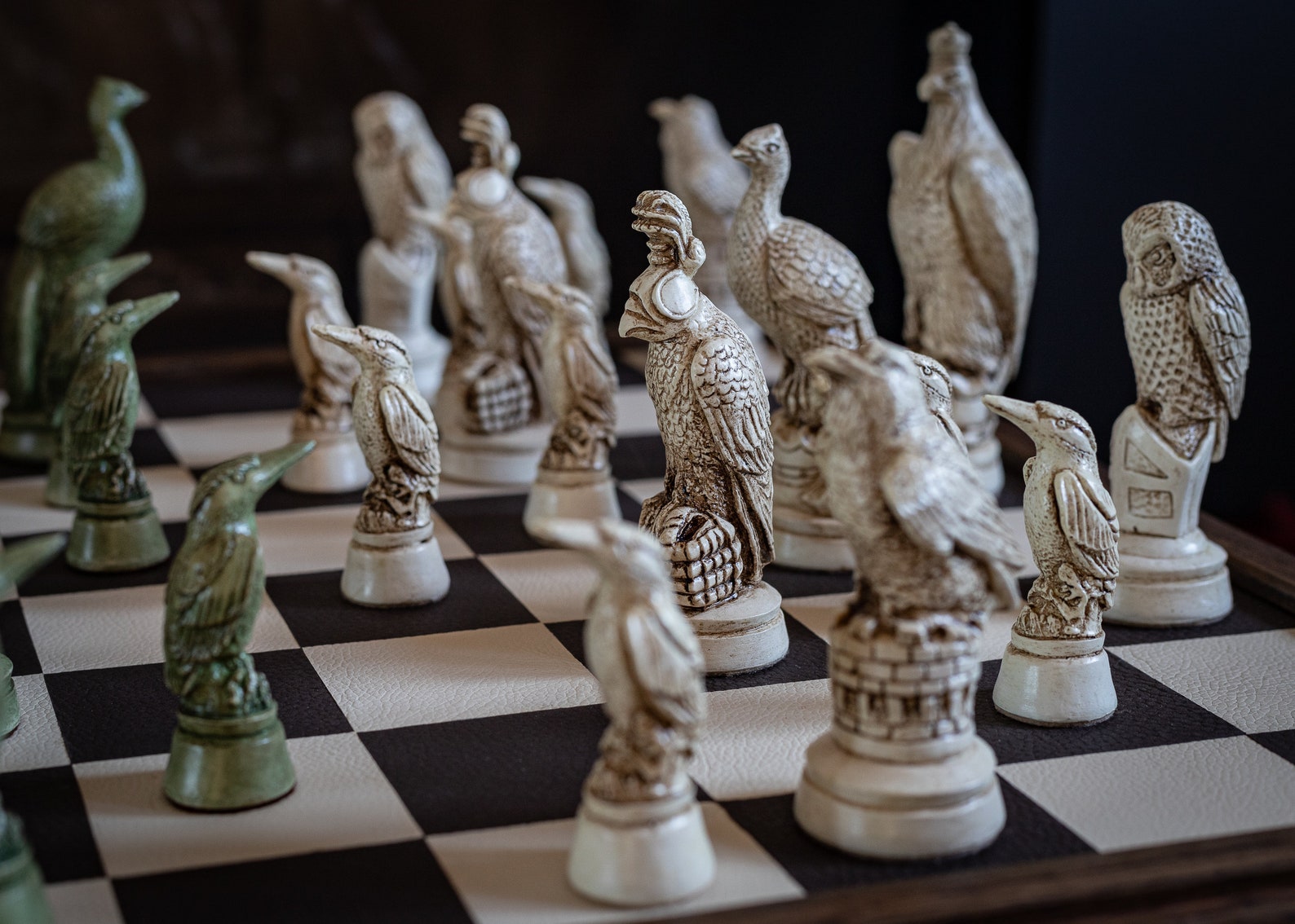 Made to Order - Chess Set, British Birds, Similar to the Set in Blade ...