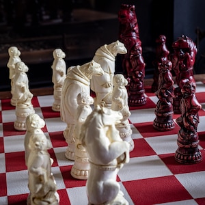 Made to Order – Chess Set, Reynard the Fox Design in a Stone and Aged ...