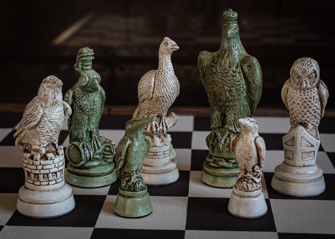 Made to Order - Chess Set, British Birds, Similar to the Set in Blade ...