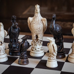 Made to Order Chess Set, British Birds, Similar to Set in Blade Runner ...