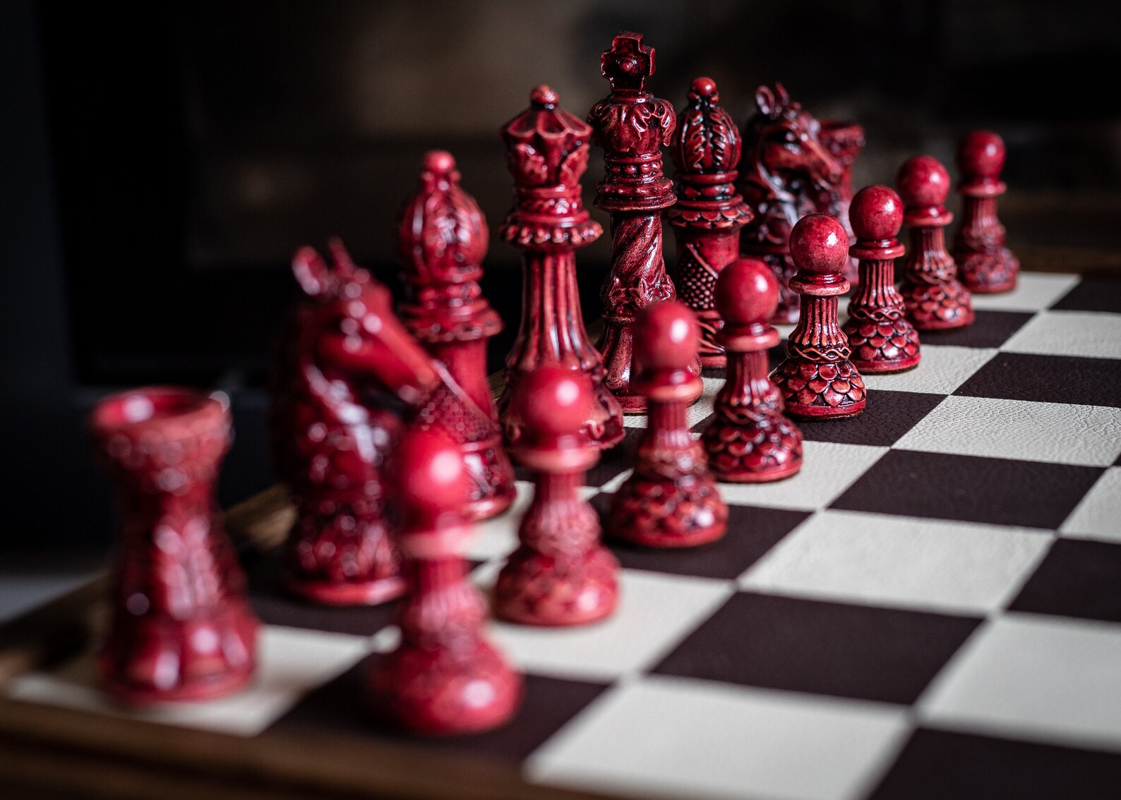 Made to Order Chess Set Ornate Staunton Design in Stone and | Etsy