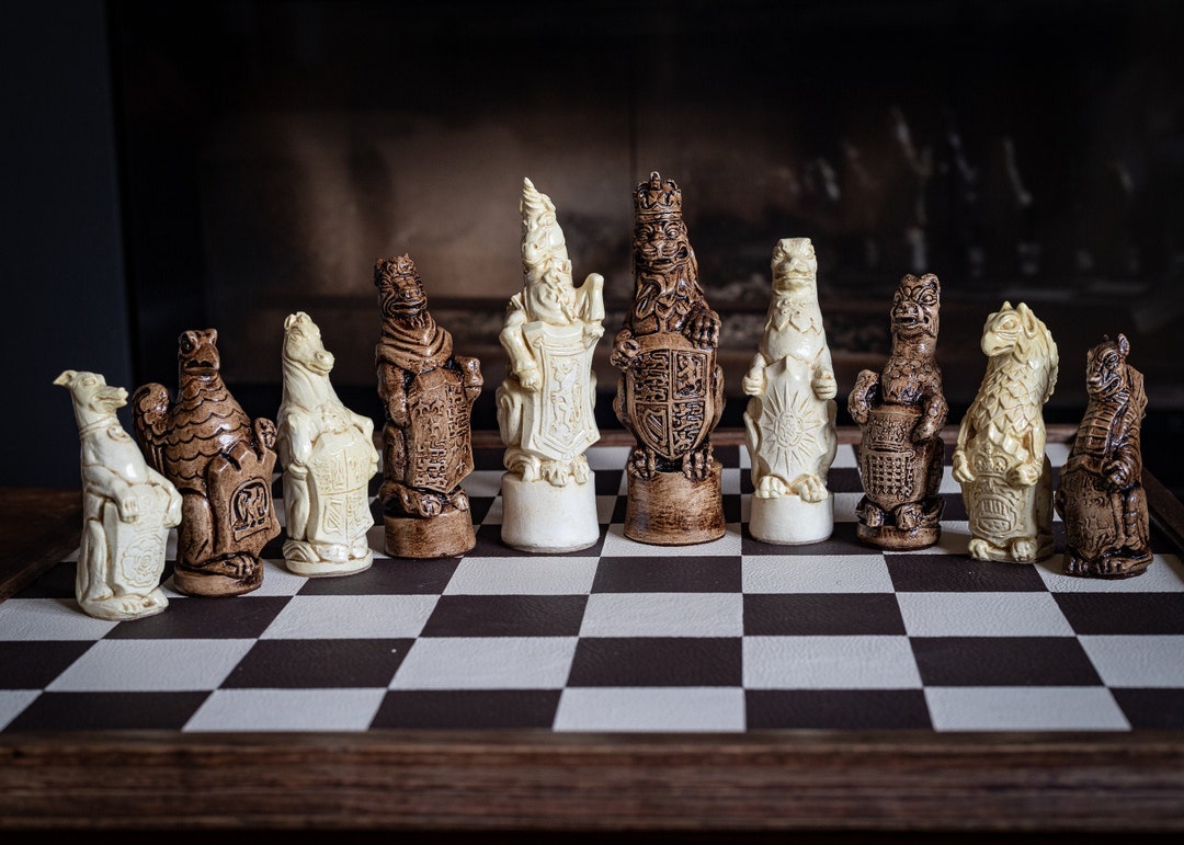 Made to Order - Chess Set, Queen's or Royal Beasts, for Queen Elizabeth ...