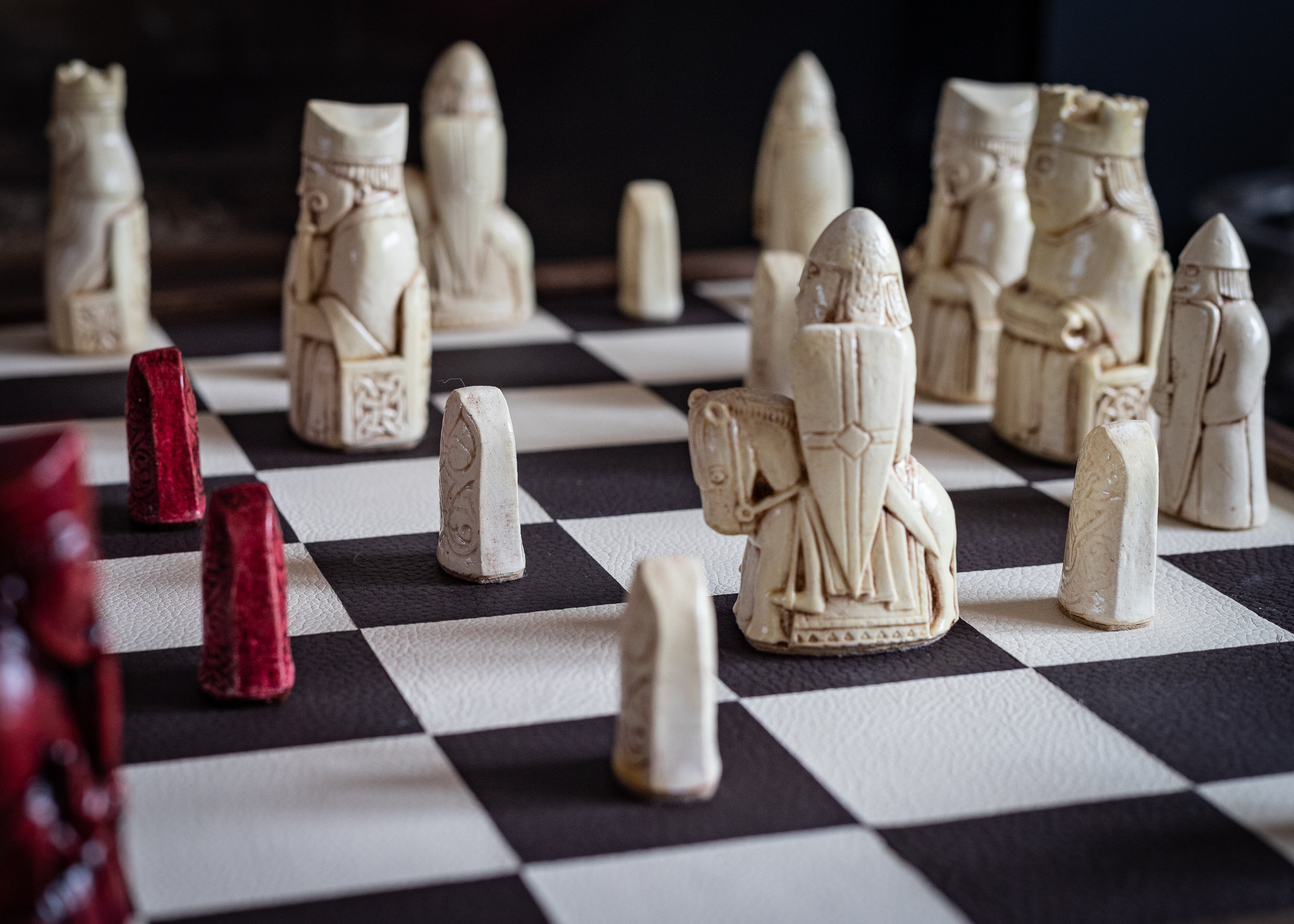 Made to Order – Chess Set, Lewis No.1 and No.2 Design in an Aged ...