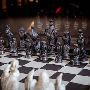 Made to Order Chess Set, British Birds, Similar to Set in Blade Runner ...