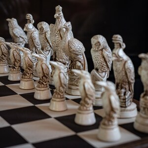 Made to Order - Chess Set, British Birds, Similar to the Set in Blade ...