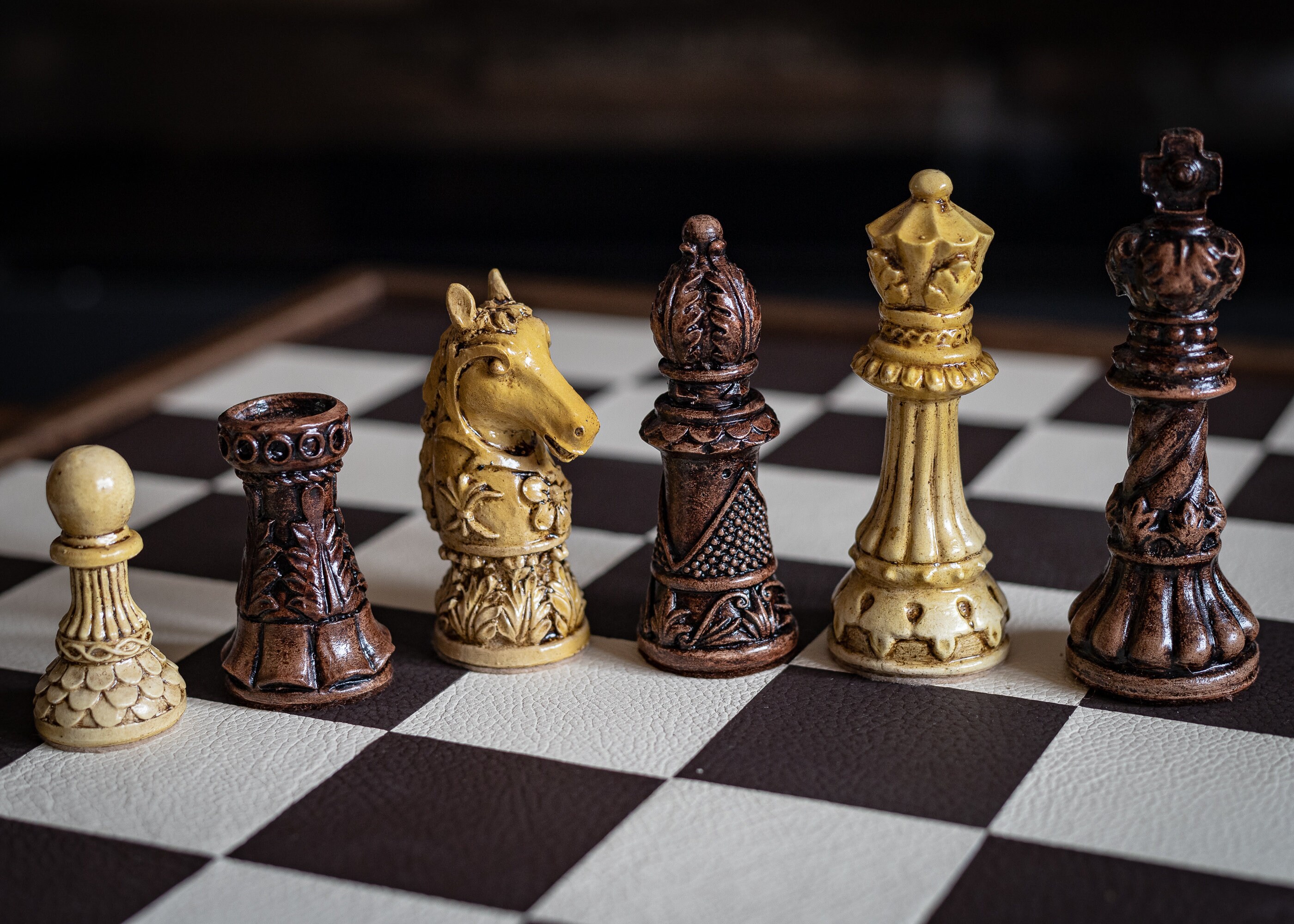 Made to Order Chess Set Ornate Staunton Design in Aged | Etsy