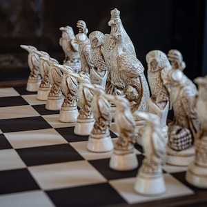 Made to Order Chess Set, British Birds, Similar to Set in Blade Runner ...