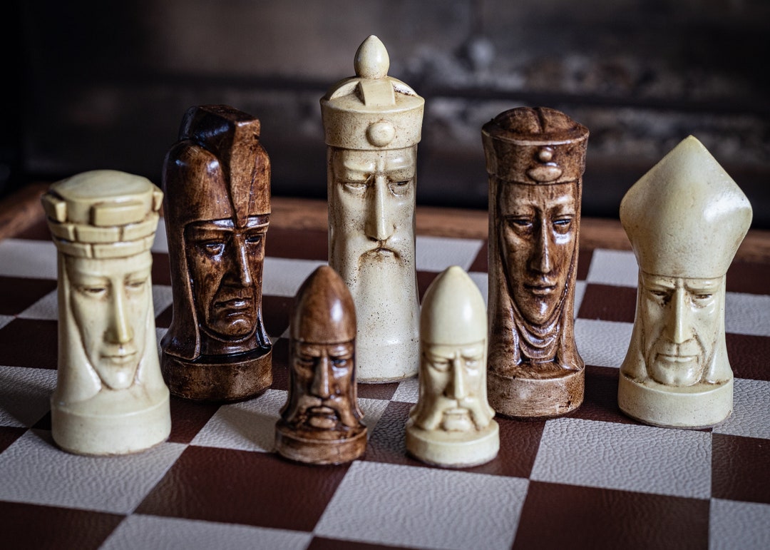 Made to Order – Chess Set, Gothic Heads Design, Similar to One Used in ...