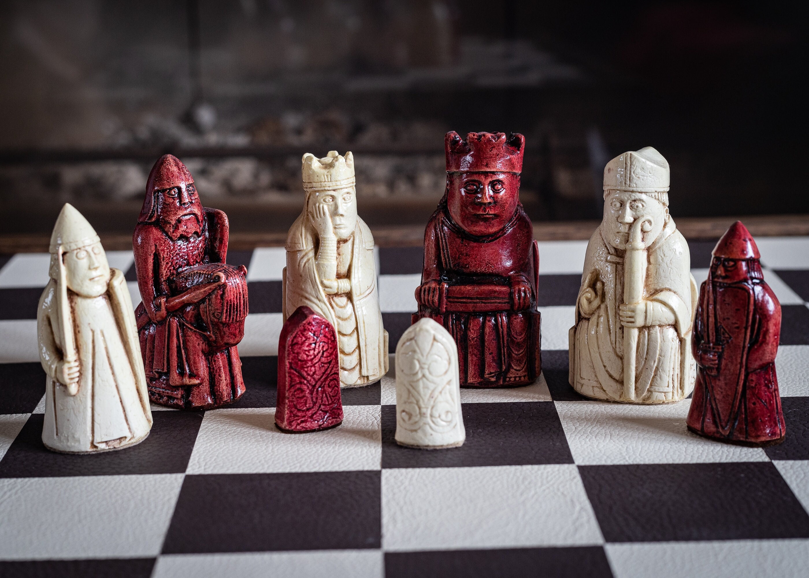 Made to Order – Chess Set, Lewis No.1 and No.2 Design in an Aged ...