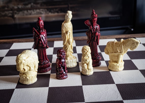 Made to Order Chess Set Mandarin No.2 Design in a Stone and - Etsy