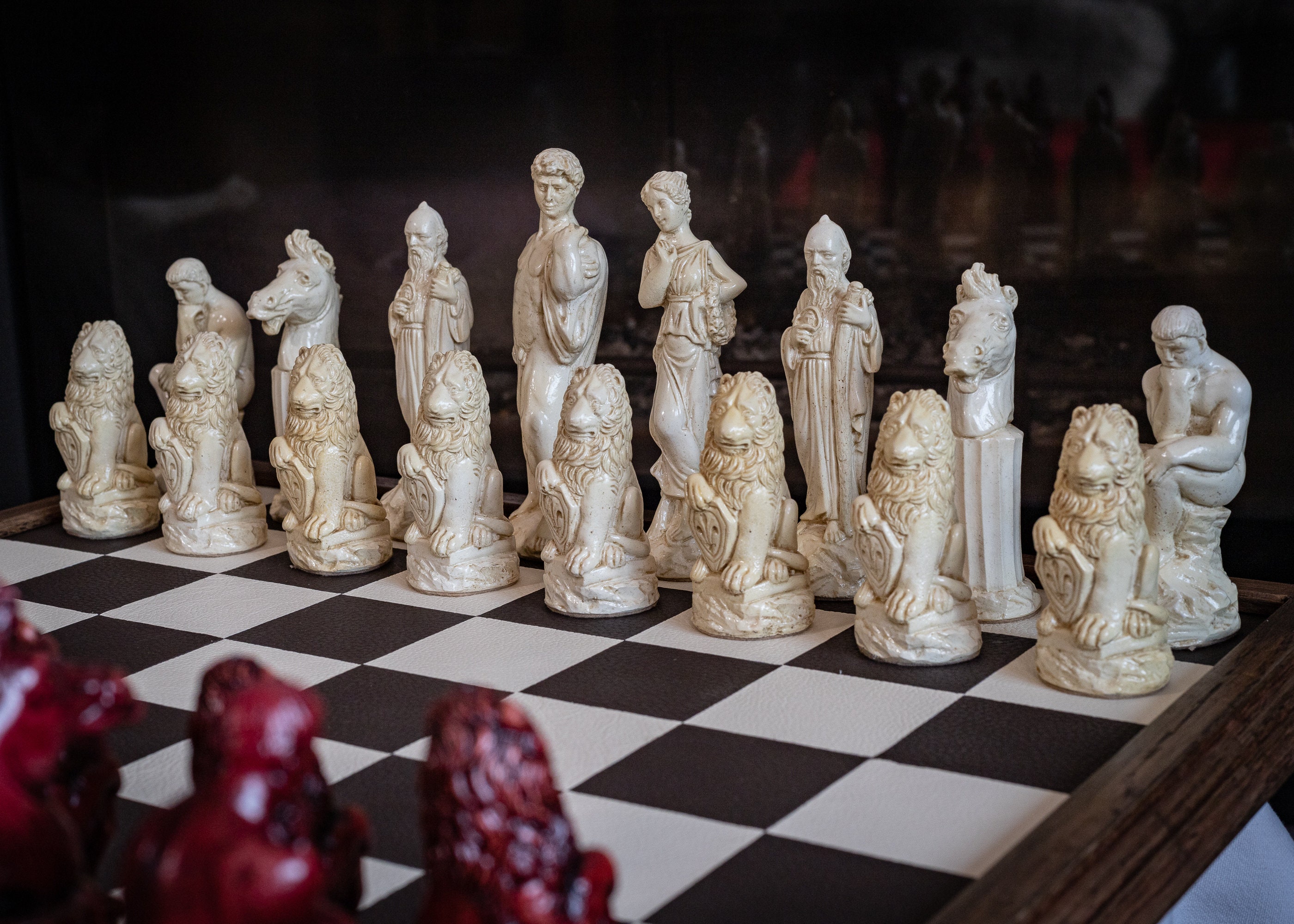 Made to Order Chess Set Classical Greek Design Finished in - Etsy