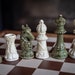 Made to Order Chess Set, Ornate Staunton Design in Stone and Jade ...