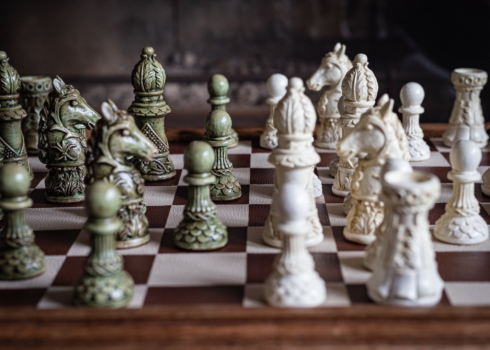 Made to Order Chess Set Ornate Staunton Design in Stone and - Etsy
